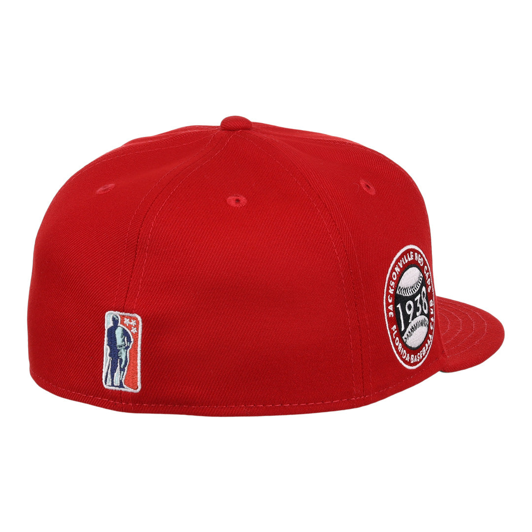 Jax Red Caps NLB Team Color Fitted Ballcap - Ebbets Field Flannels