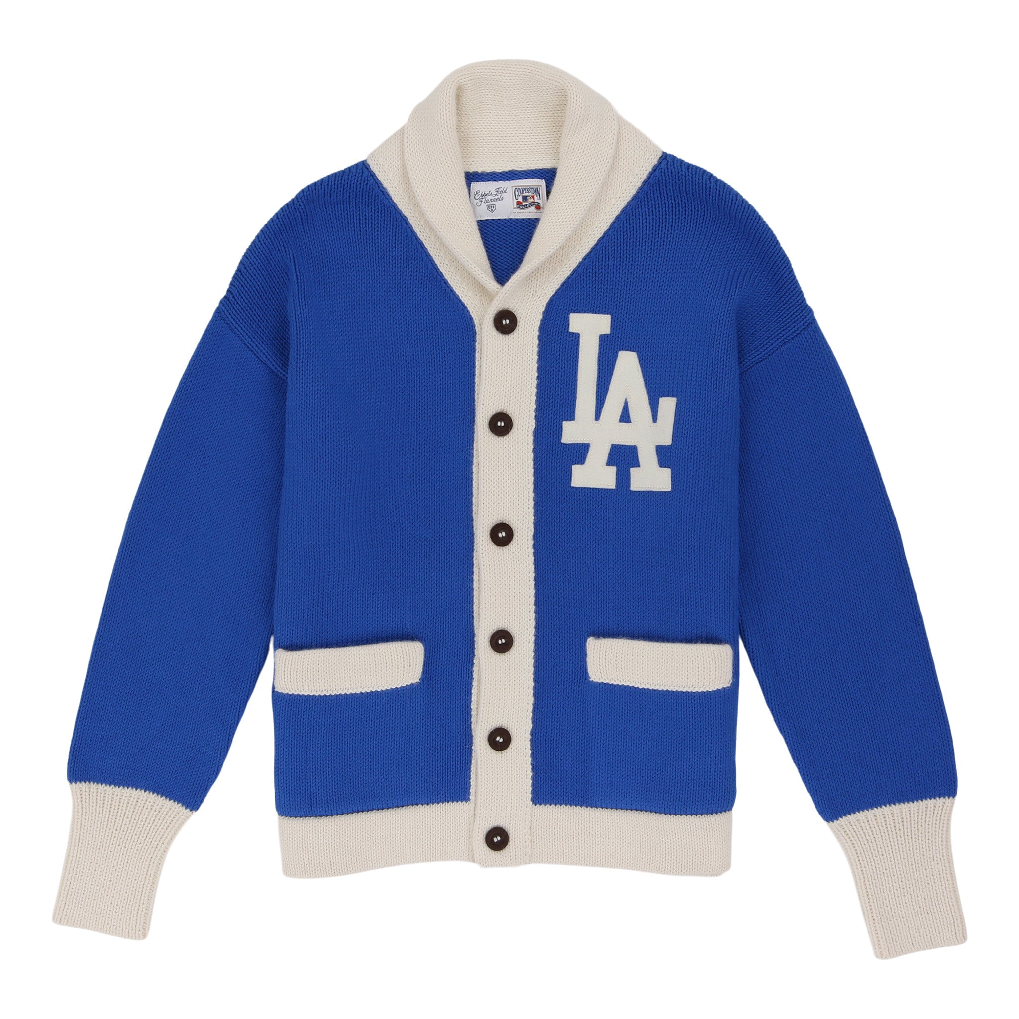 LA Dodgers 1958 Shawl Collar Sweater – Ebbets Field Flannels