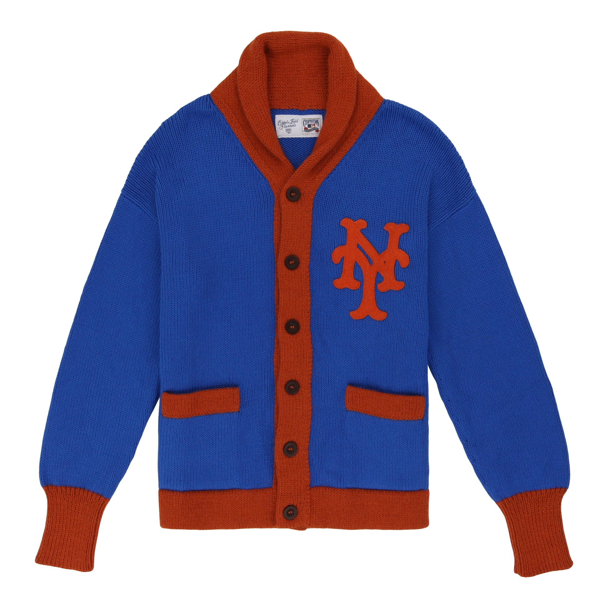 New York Mets 1962 Shawl Collar Sweater – Ebbets Field Flannels